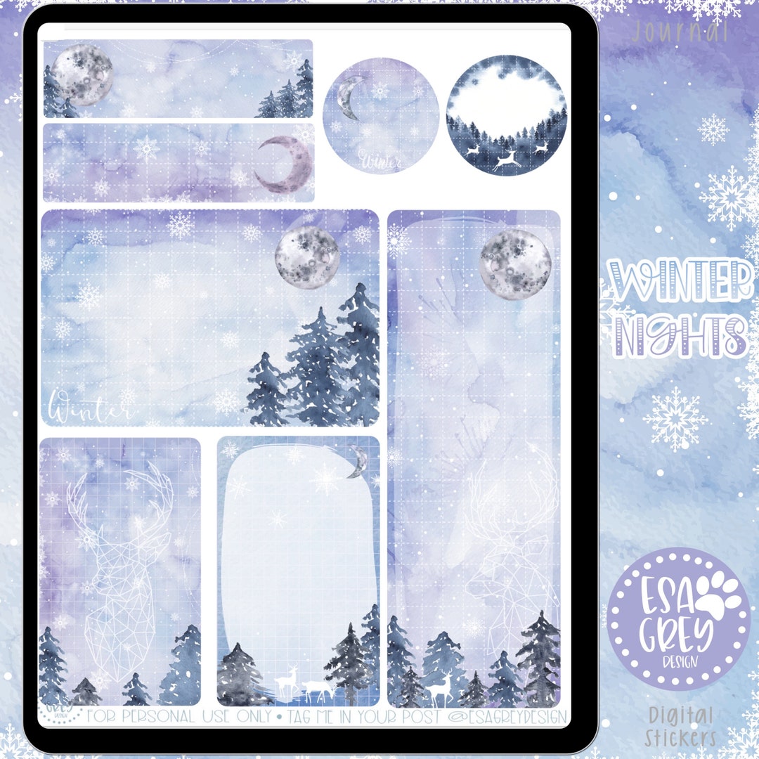 Winter Scenes Digital Stickers | Goodnotes Stickers | Digital Planning ...