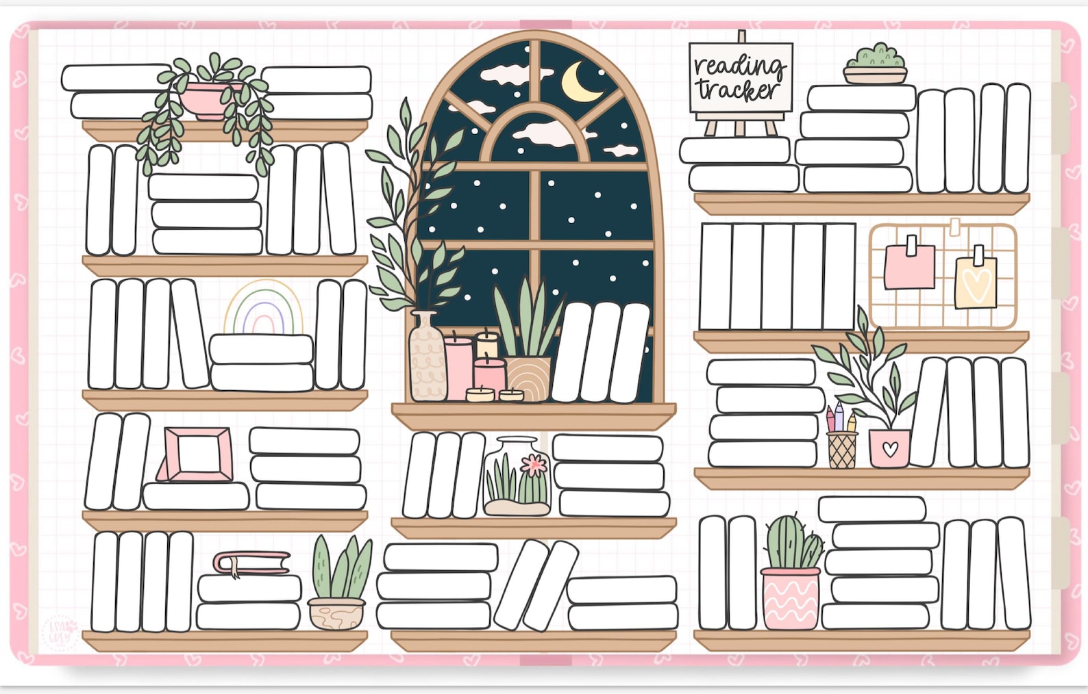Reading Log | Book Tracker Journal Sticker Set | Goodnotes Stickers ...