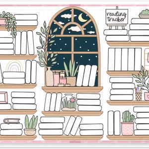Reading Log | Book Tracker Journal Sticker Set | Goodnotes Stickers ...