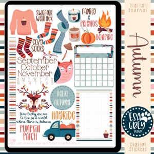 Autumn Sticker Set | Goodnotes Stickers | Digital Planning Stickers ...