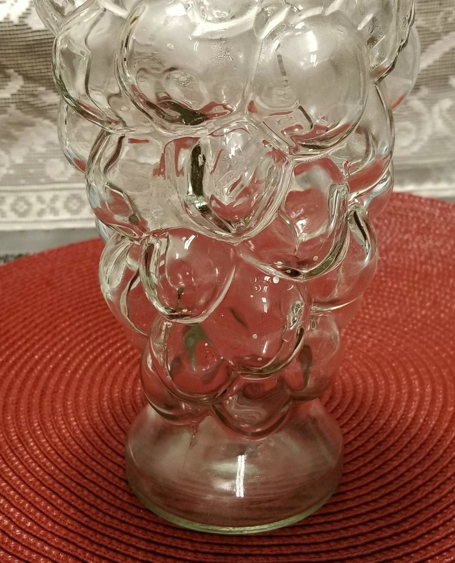Glass Grape Cluster Embossed Cruet With Drizzle Spout - Etsy UK