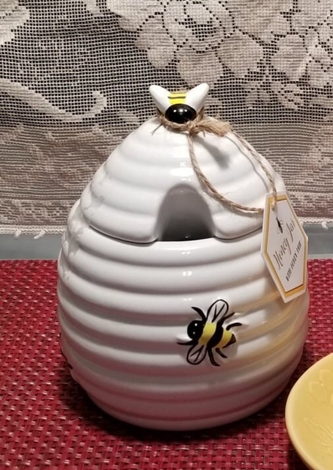 Ceramic Bee Hive Honey Jar - Etsy