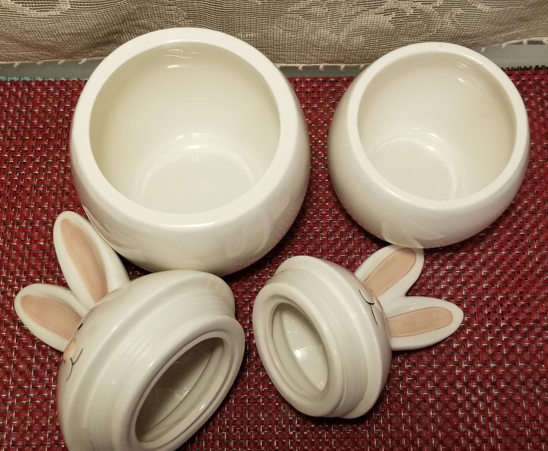 Two Bunny Canisters - Etsy