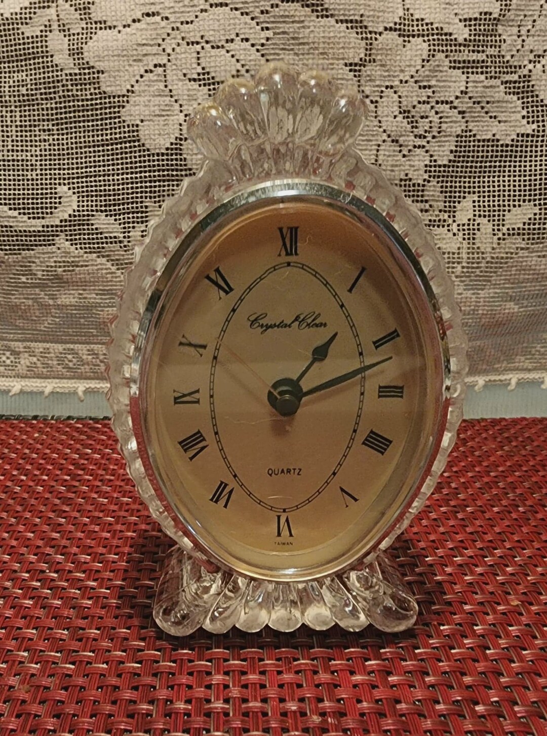 Crystal Glass Quartz Clock - Etsy