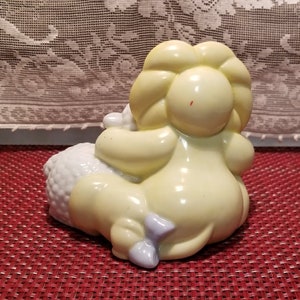Ceramic Lion and Lamb Figurine for Baby's Room - Gail Cohen Inc - Etsy