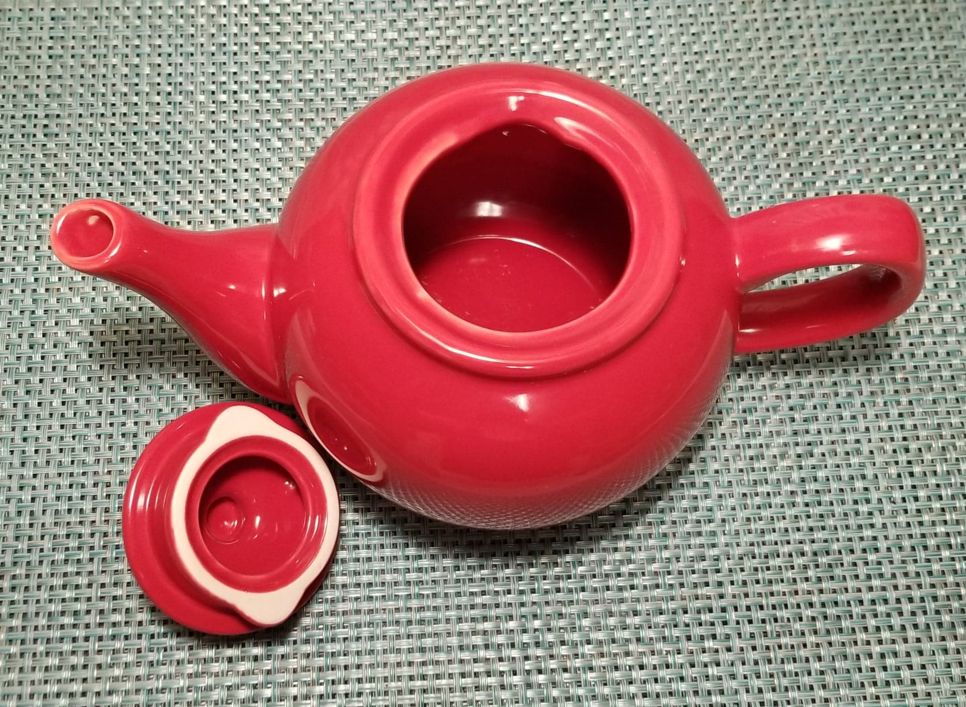 Ceramic Red Teapot Create Just Mugs | Etsy
