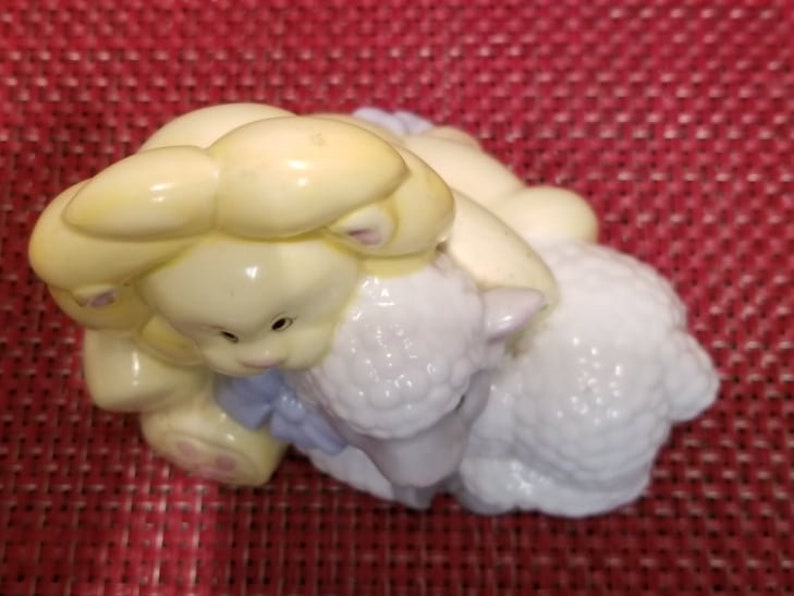 Ceramic Lion and Lamb Figurine for Baby's Room Gail | Etsy