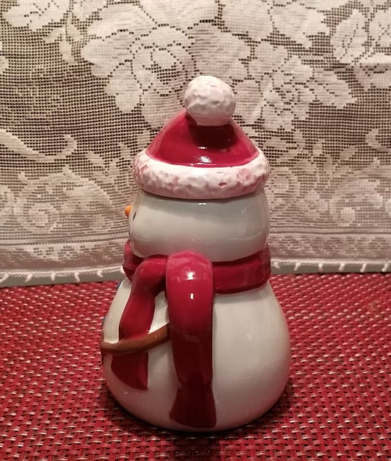 Snowman Shaped Mug With Hat as Lid / Starbucks Snowman Coffee - Etsy