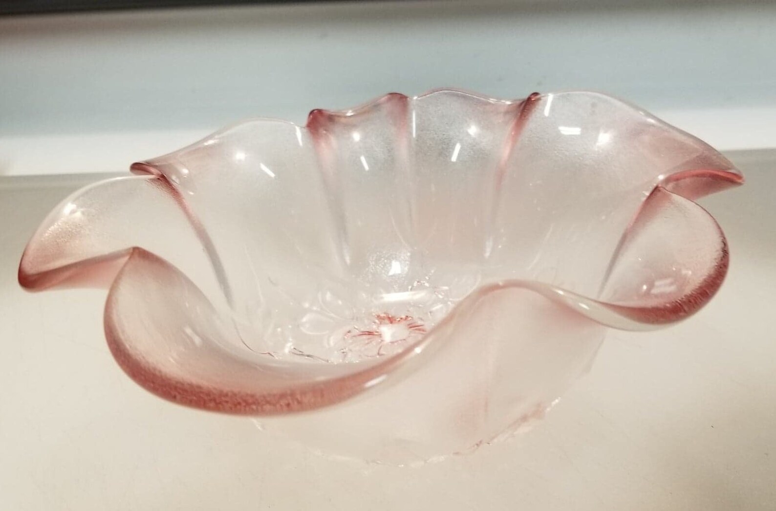 Mikasa Vintage Rosella Pink Roses Fluted Edge Glass Bowl - Etsy