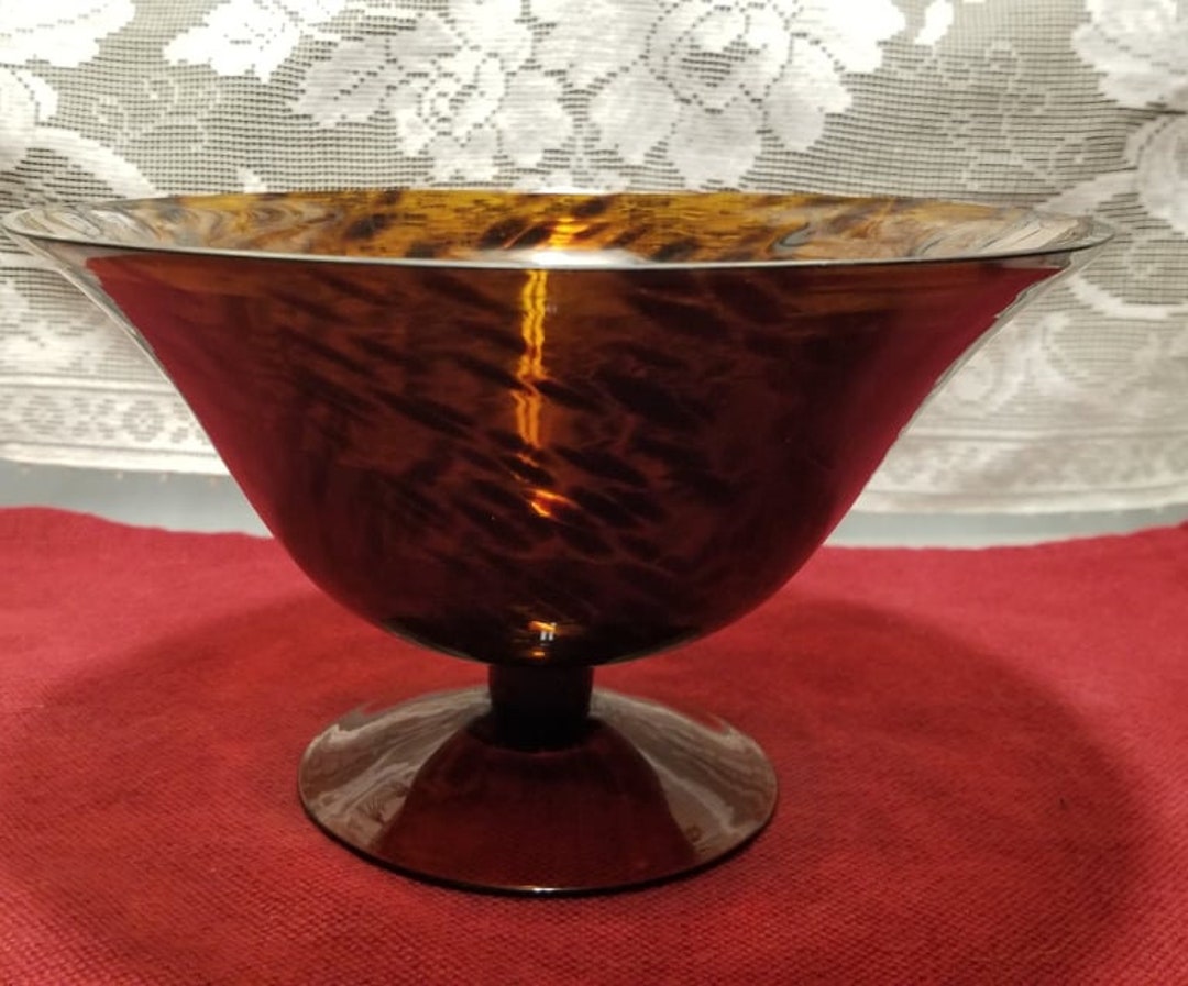 Leopard Print Glass Vase on Pedestal - Etsy