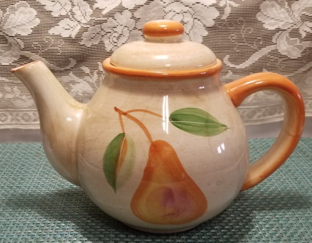 Designpac Inc Teapot With Hand-painted Pear Design - Etsy