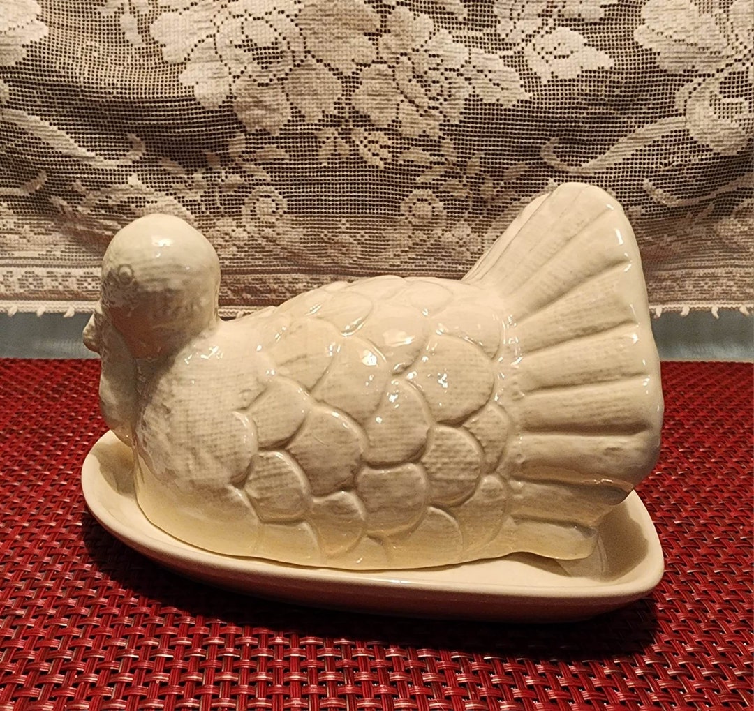 Ceramic Turkey Shaped Butter Dish by Dash of That - Etsy