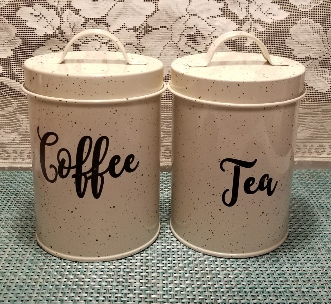 Tan Speckled Canisters Butter Dish Creamer Covered Sugar - Etsy