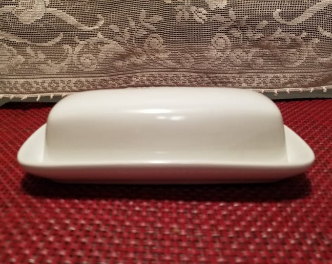 Classic White Porcelain Butter Dish - Etsy