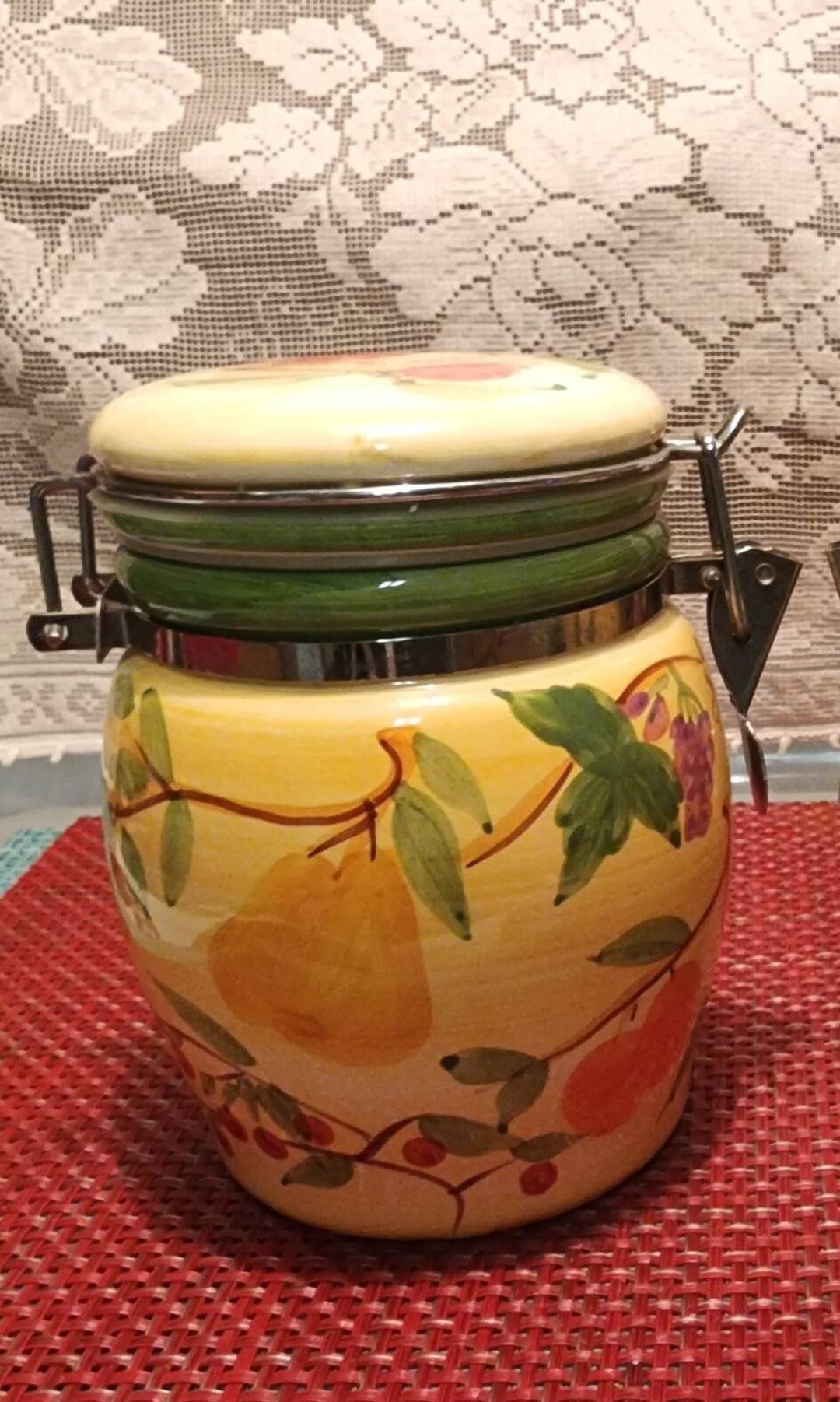 Multi-colored Ceramic Canister by DESIGNPAC Inc. - Etsy