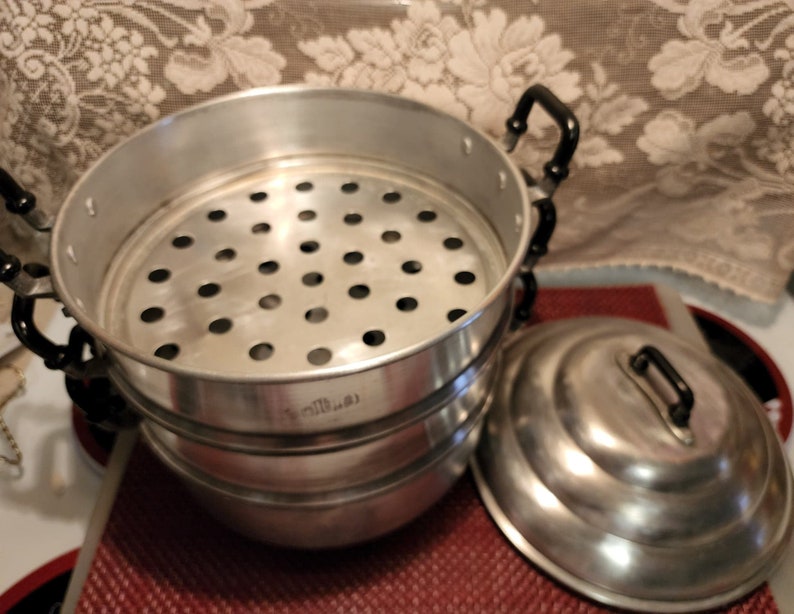 Thai Stacked Chinese Aluminum Steamer 3 Tier Steamer - Etsy