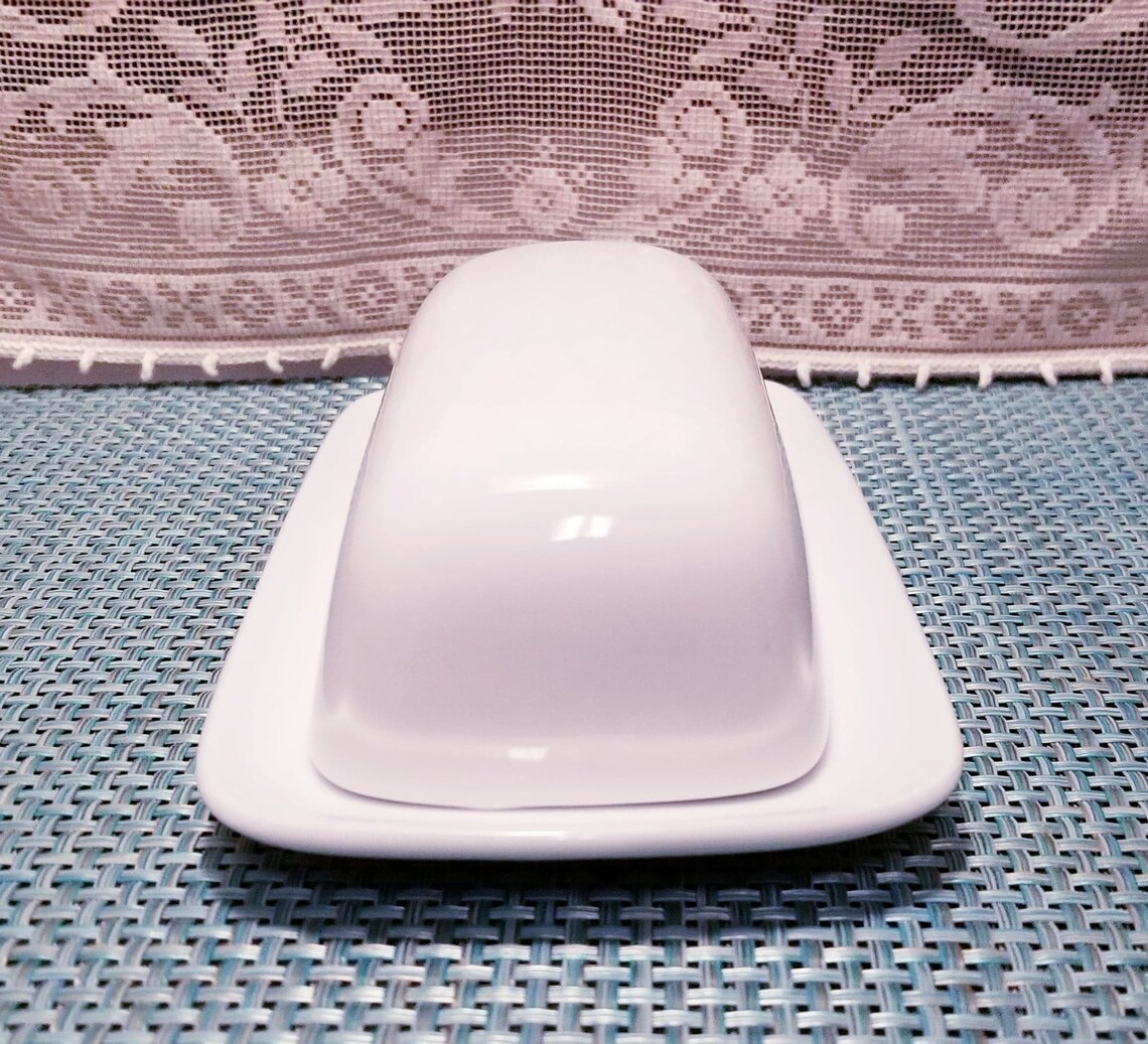 Classic White Porcelain Butter Dish / Rectangular Shape / HOME - Etsy