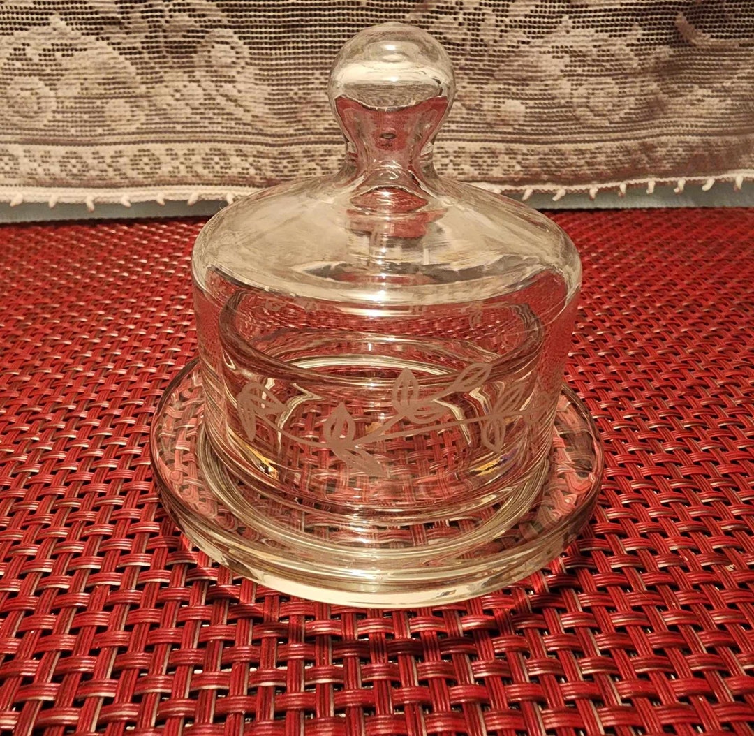 Small Round Covered Butter Dish by Princess House - Etsy