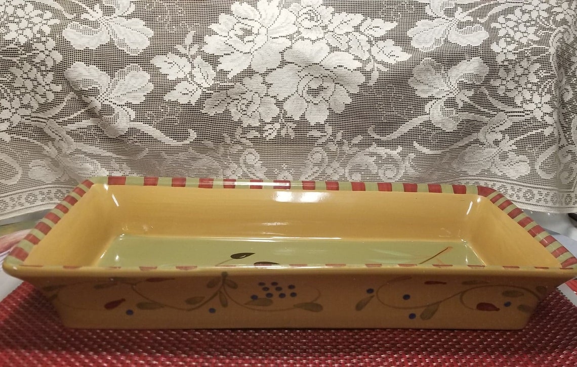 Ceramic Rectangular Bread Tray Olivia by Signature - Etsy