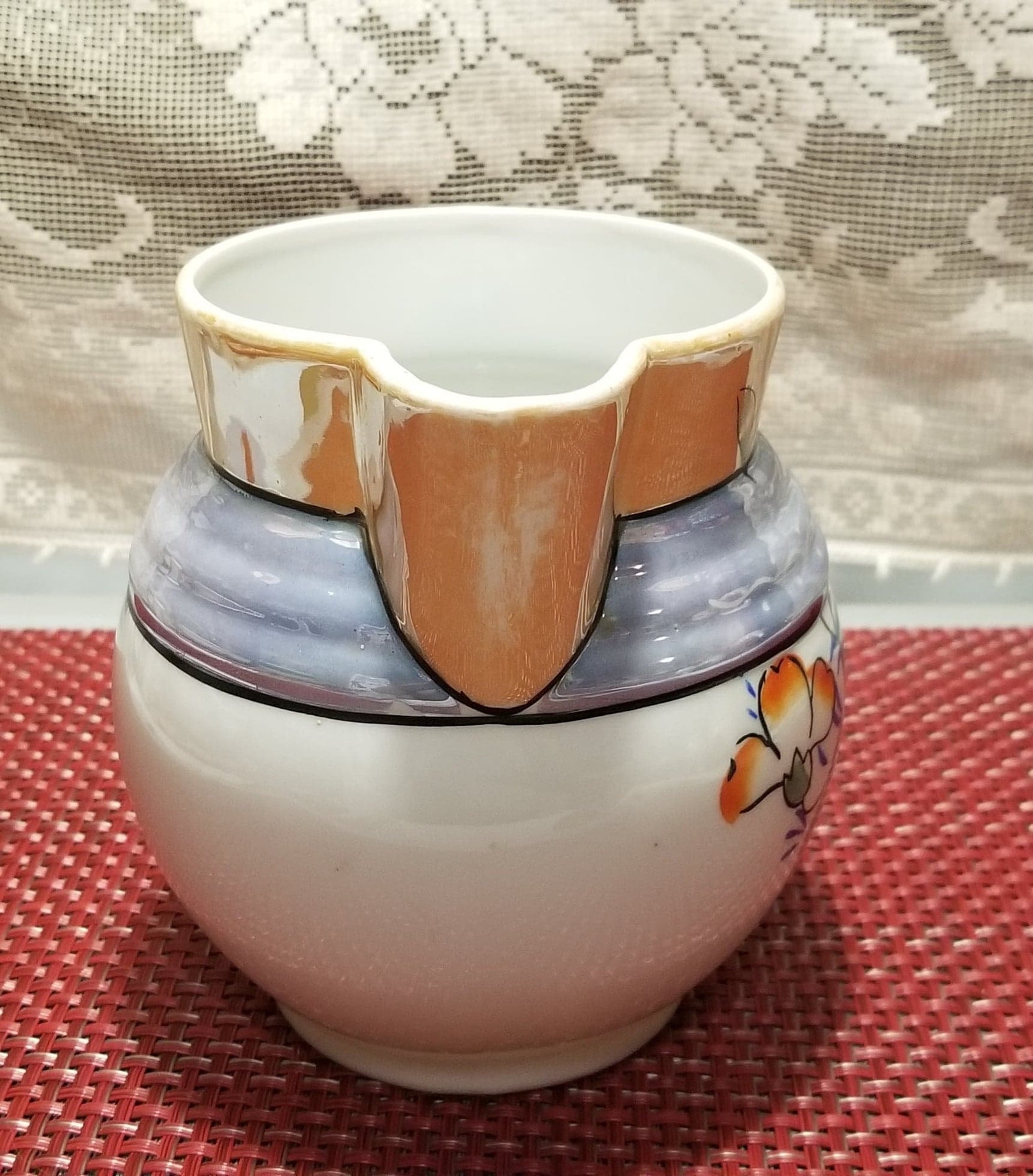 Lusterware Pitcher Floral Design Hand-painted Lusterware - Etsy