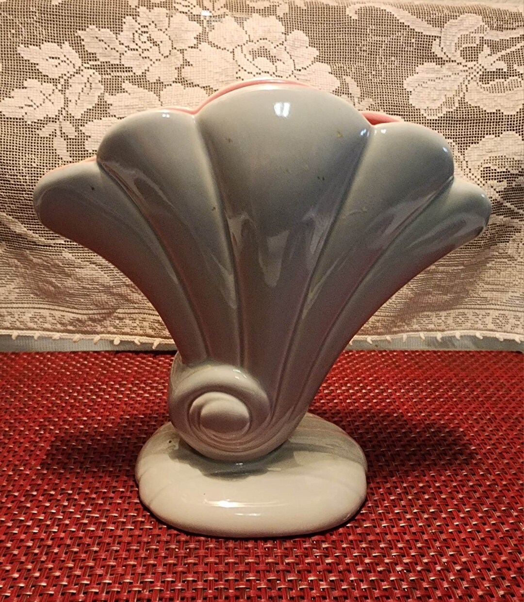 Vintage Red Wing Pottery Shell Vase - Etsy