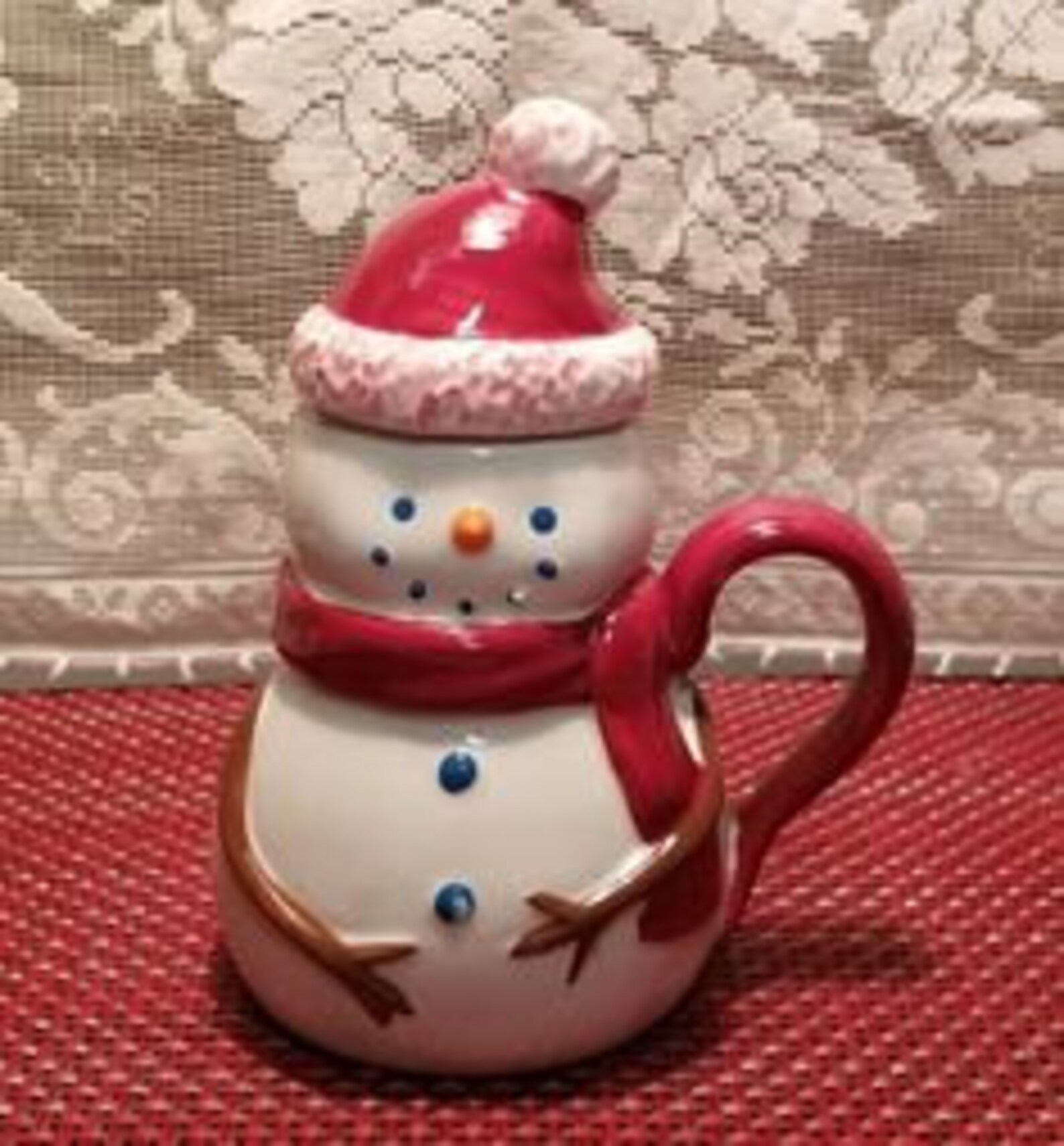 Snowman Shaped Mug With Hat as Lid / Starbucks Snowman Coffee - Etsy