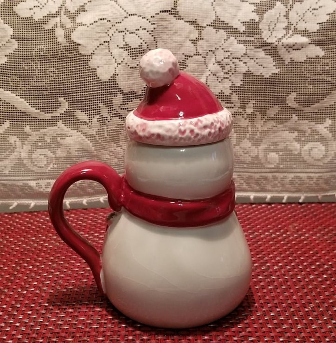 Snowman Shaped Mug With Hat as Lid / Starbucks Snowman Coffee - Etsy
