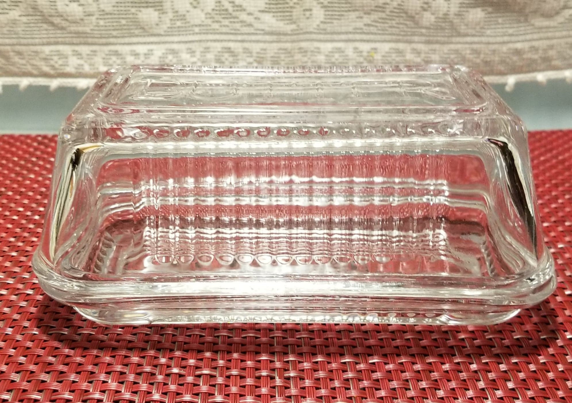 Clear Glass Butter Dish With Etched Word butter | Etsy
