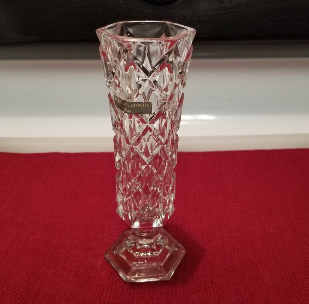 Christopher Stuart Crystal Bud Vase - 6 3/4" - Etsy