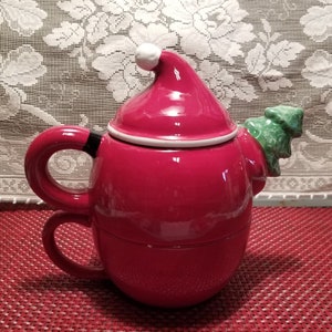 Holiday Santa Gnome Tea for One Teapot - Etsy