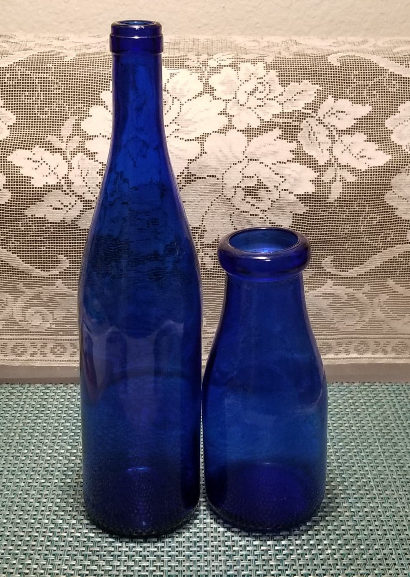 Two Cobalt Blue Collectible Bottles | Etsy