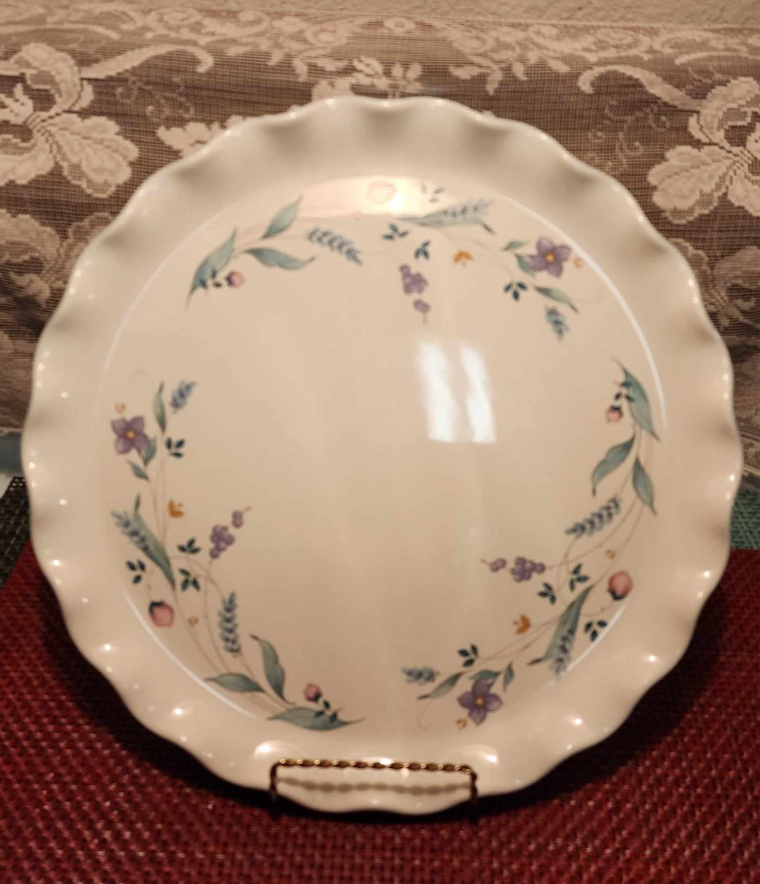 April by Pfaltzgraff Large Round Fluted Platter - Etsy