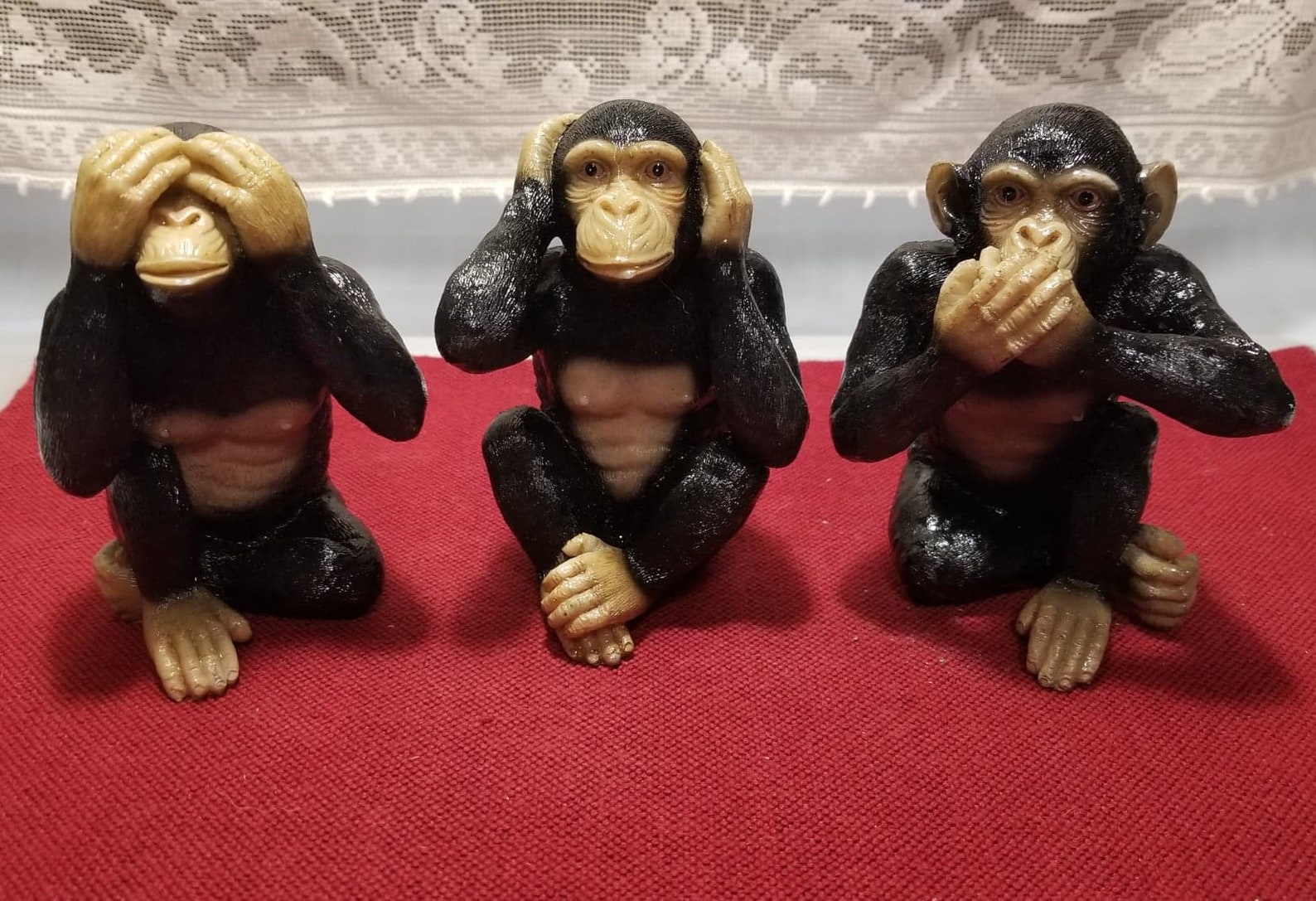 Vintage Set of Three Wise Resin Monkeys / See Speak Hear No | Etsy Vintage Set of Three Wise Resin Monkeys / See Speak Hear No | Etsy