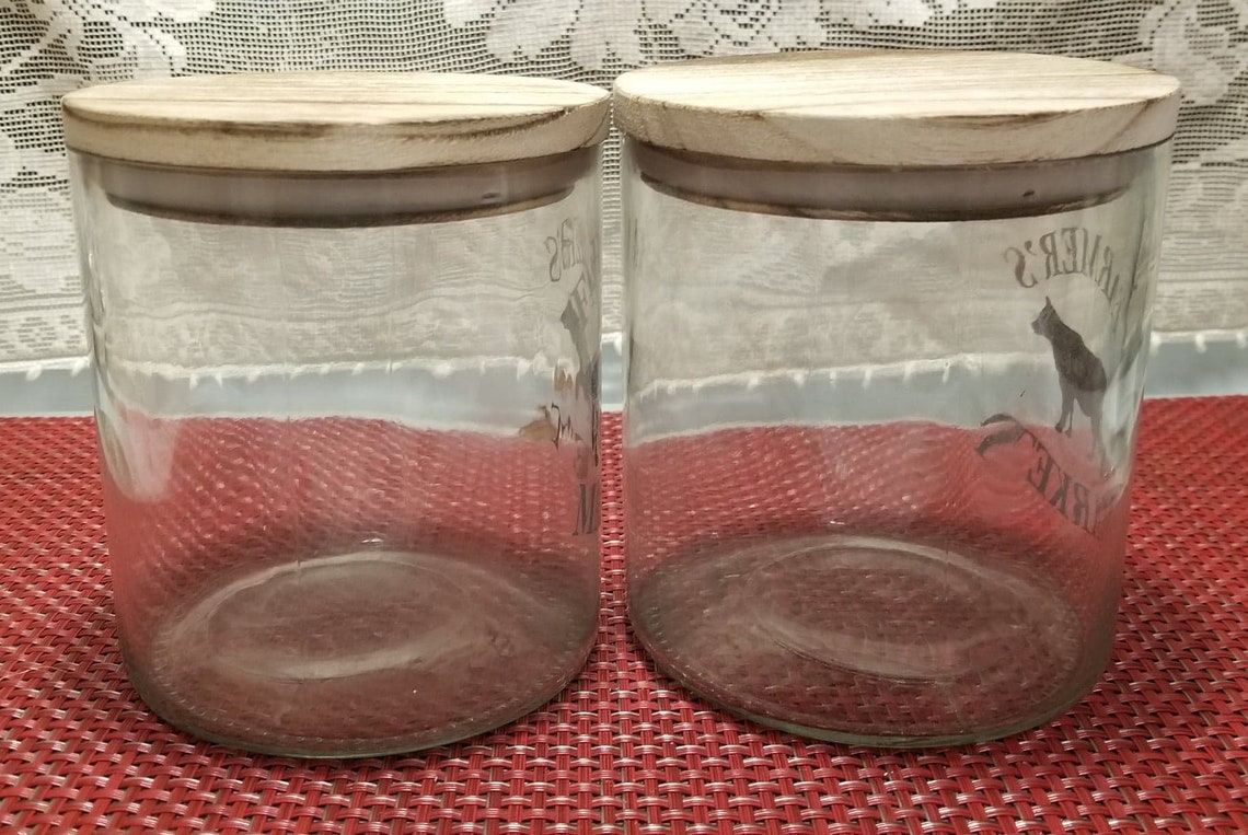 Farmer's Market Glass Canisters Set of Two | Etsy