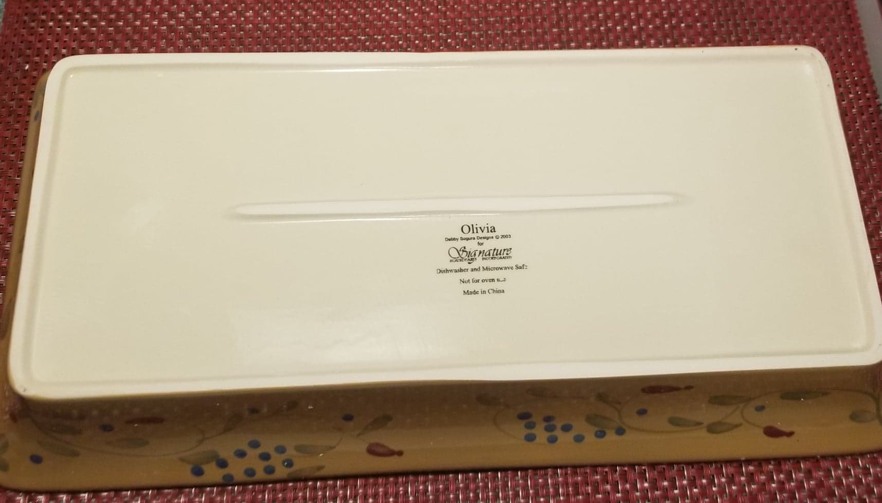 Ceramic Rectangular Bread Tray Olivia by Signature - Etsy