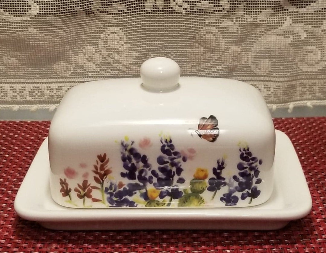 Blue Bonnet Collection Butter Dish by Haven and Key - Etsy