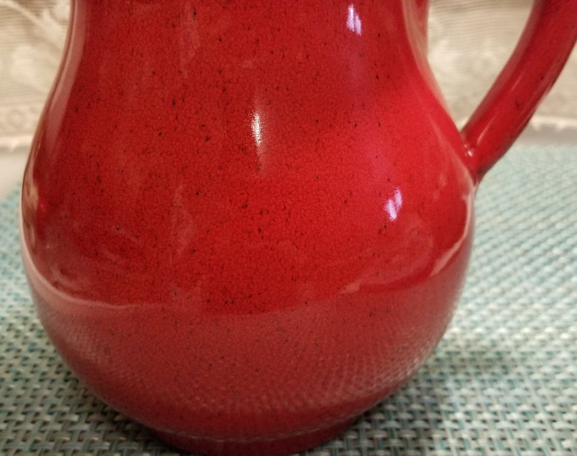Vintage Red Black Speckled Pitcher Made in Italy - Etsy.de