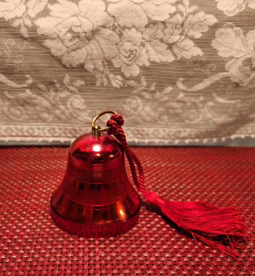 Vintage Red Metal Musical Bell Made in Switzerland - Etsy