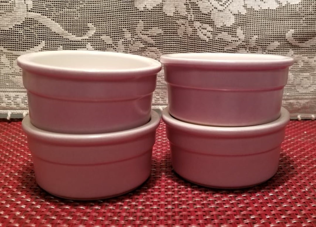 Vintage Mauve Cermer Stoneware Baking Ramekins (4) - Etsy