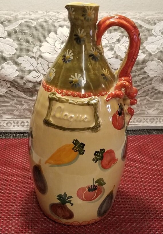 Vintage Ceramic Pitcher Made in Italy for Neiman Marcus | Etsy