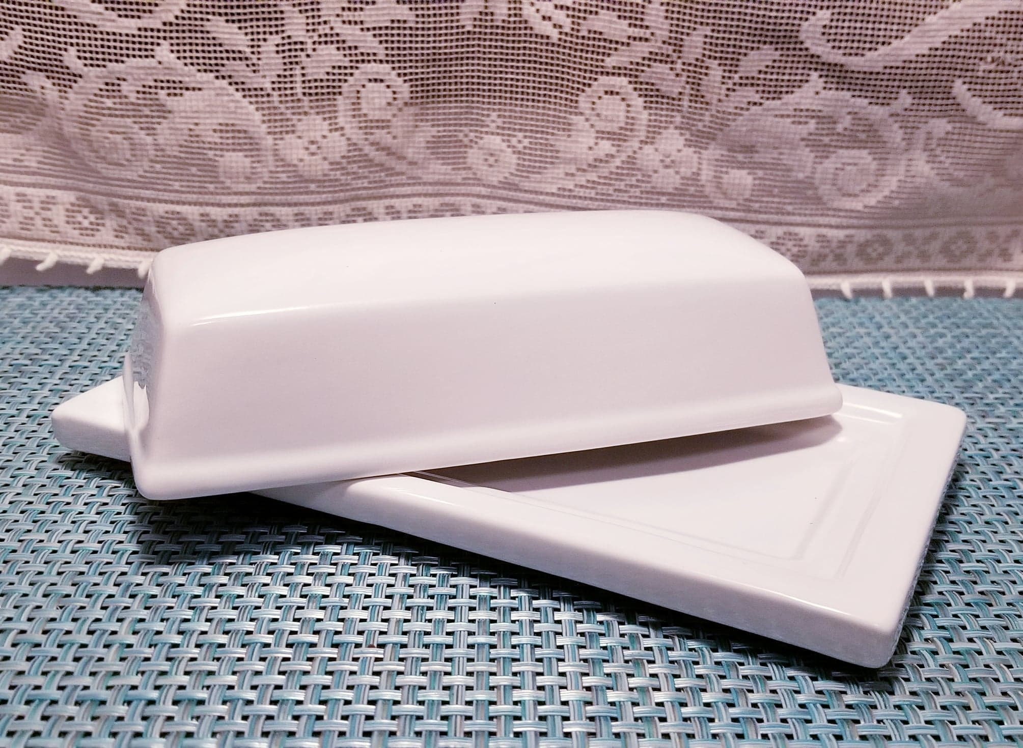 White Ceramic Butter Dish | Etsy