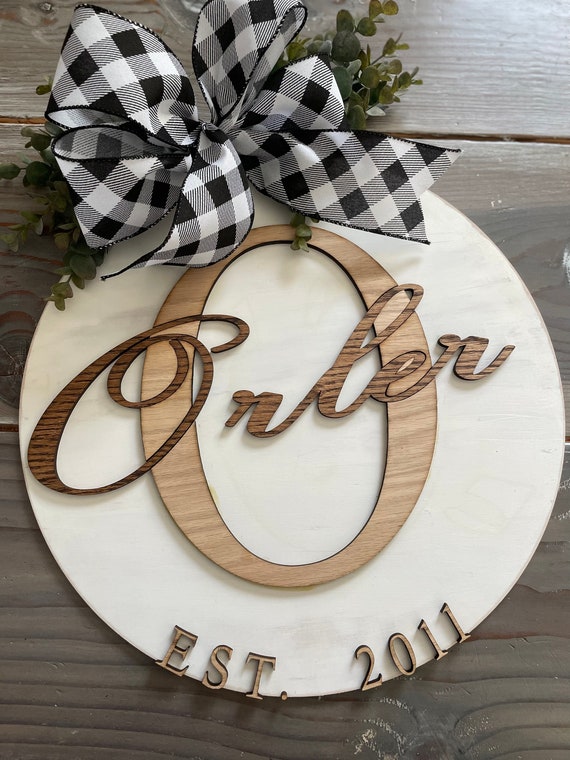 Personalized Round Family Wall Sign Personalized 3D Wood - Etsy