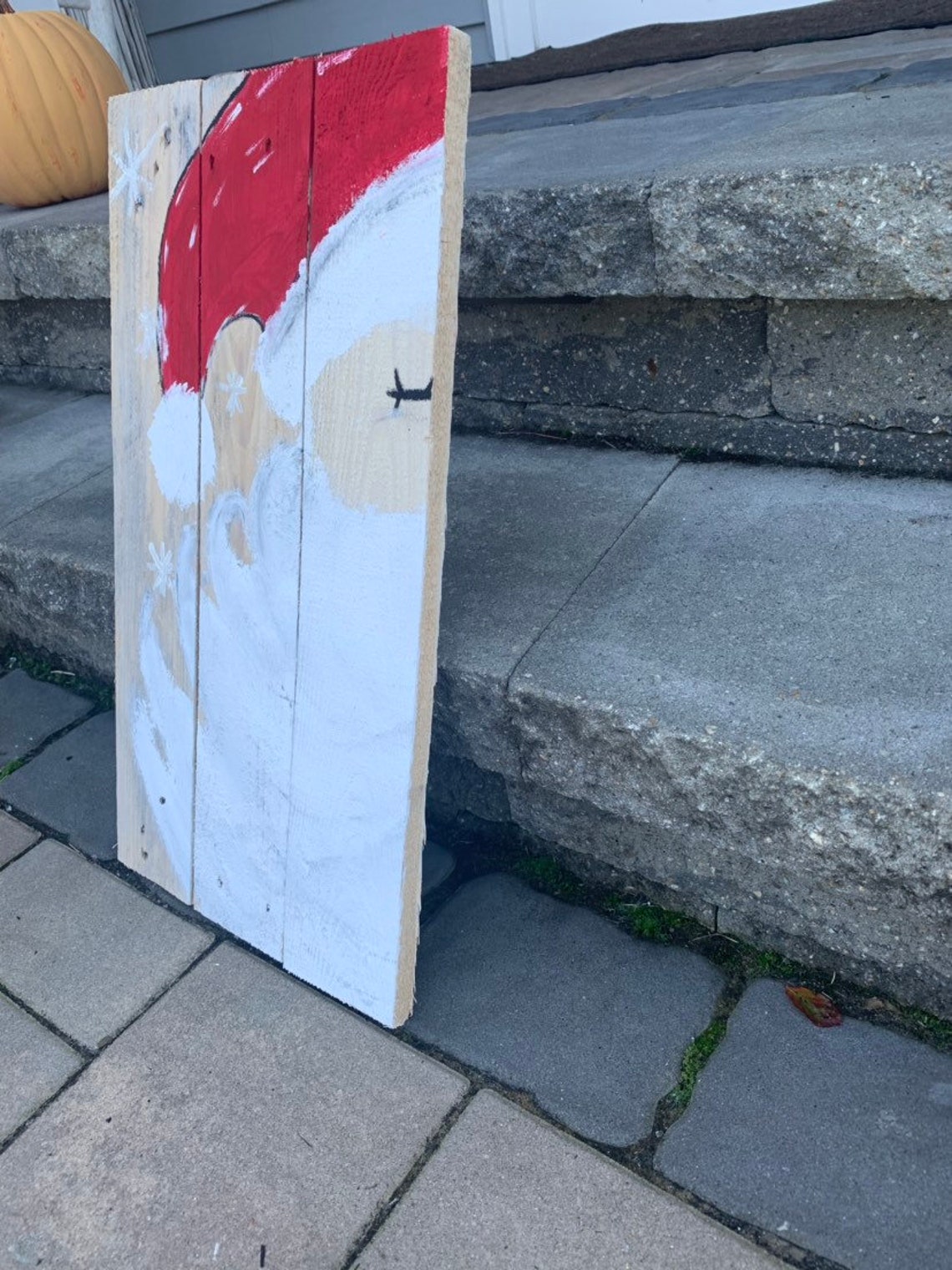 Santa Face Sign | Christmas Decor | Holiday Porch Sign | Door Leaner ...