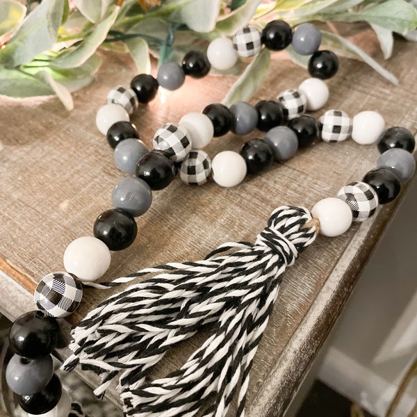 Buffalo Check Beads - Etsy