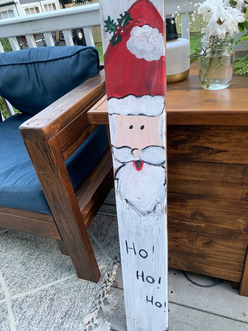 Christmas Wall Decor Santa Sign Christmas Door Sign Hand | Etsy