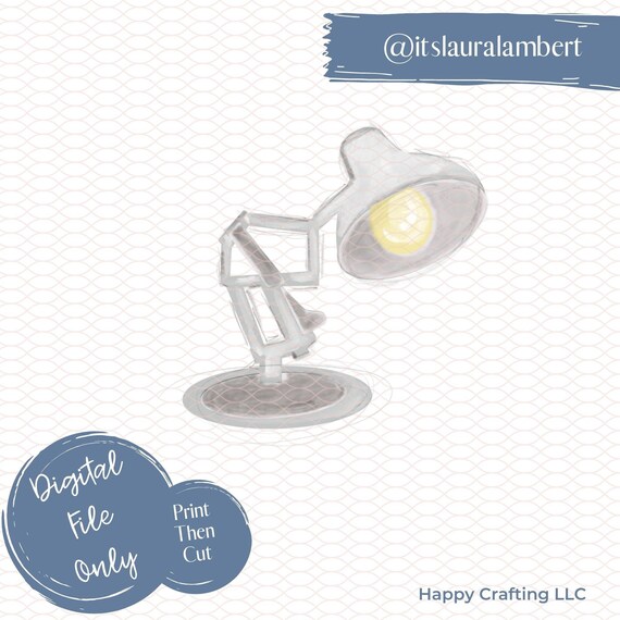 Luxo Jr Pixar Print Then Cut File Lamp Cut Cutting File PNG - Etsy