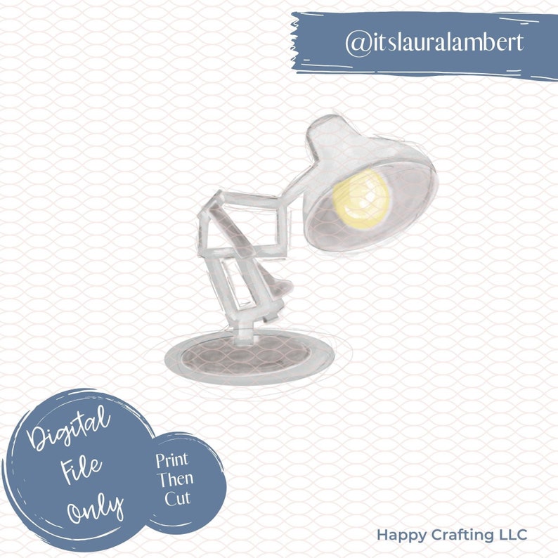 Luxo Jr Pixar Print Then Cut File Lamp Cut Cutting File PNG - Etsy