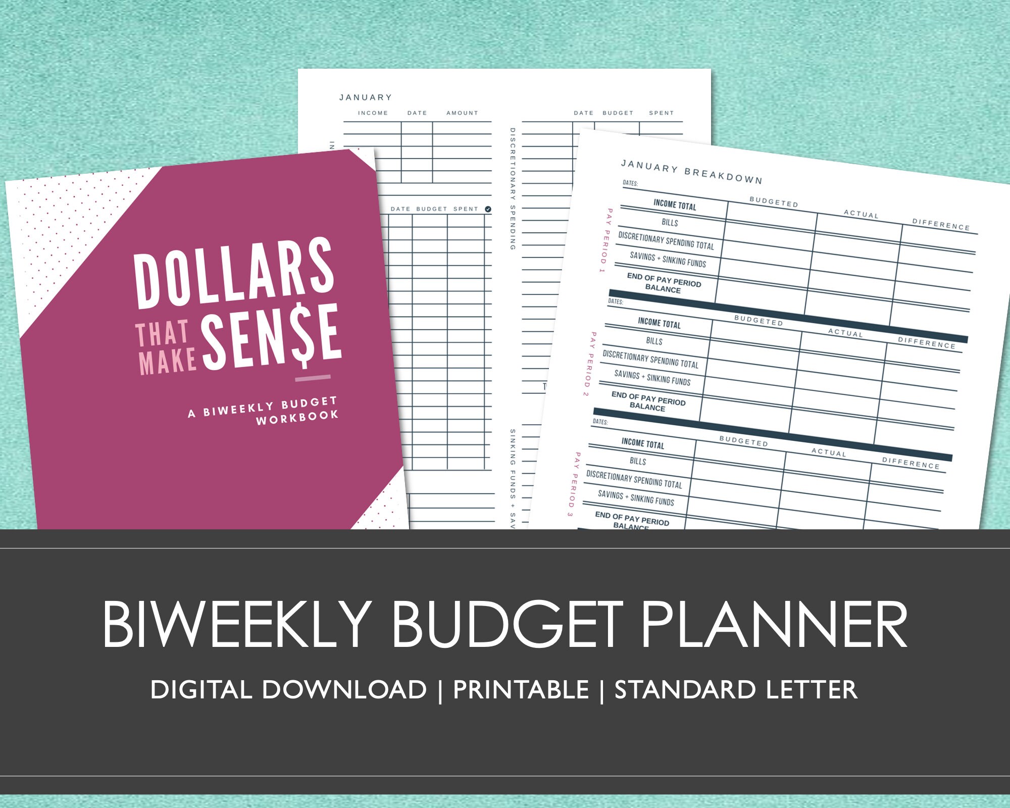 Bi Weekly Budget Workbook Budgeting Workbook BiWeekly - Etsy España