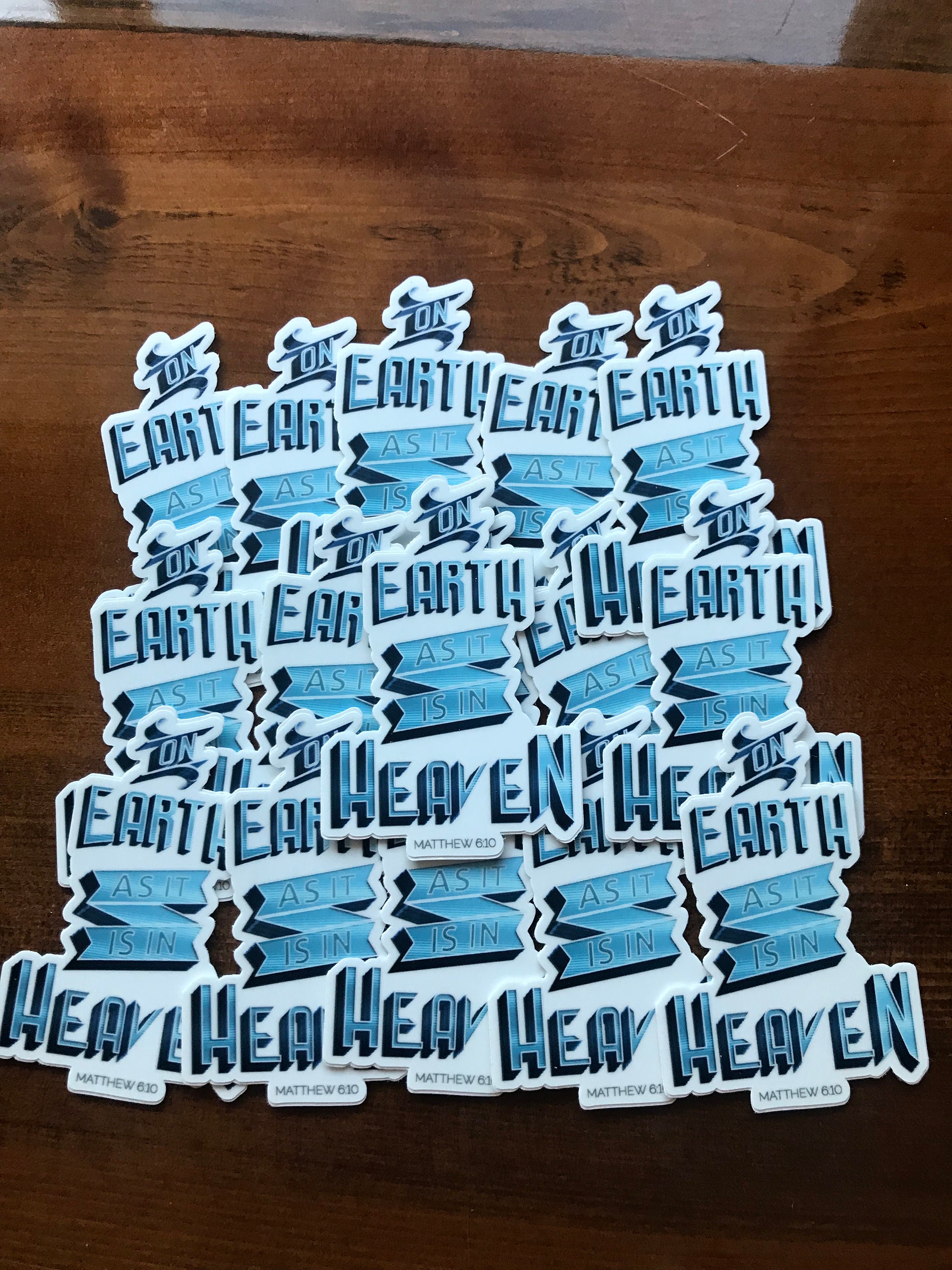 On Earth as It is in Heaven Sticker Heaven Sticker Matthew - Etsy
