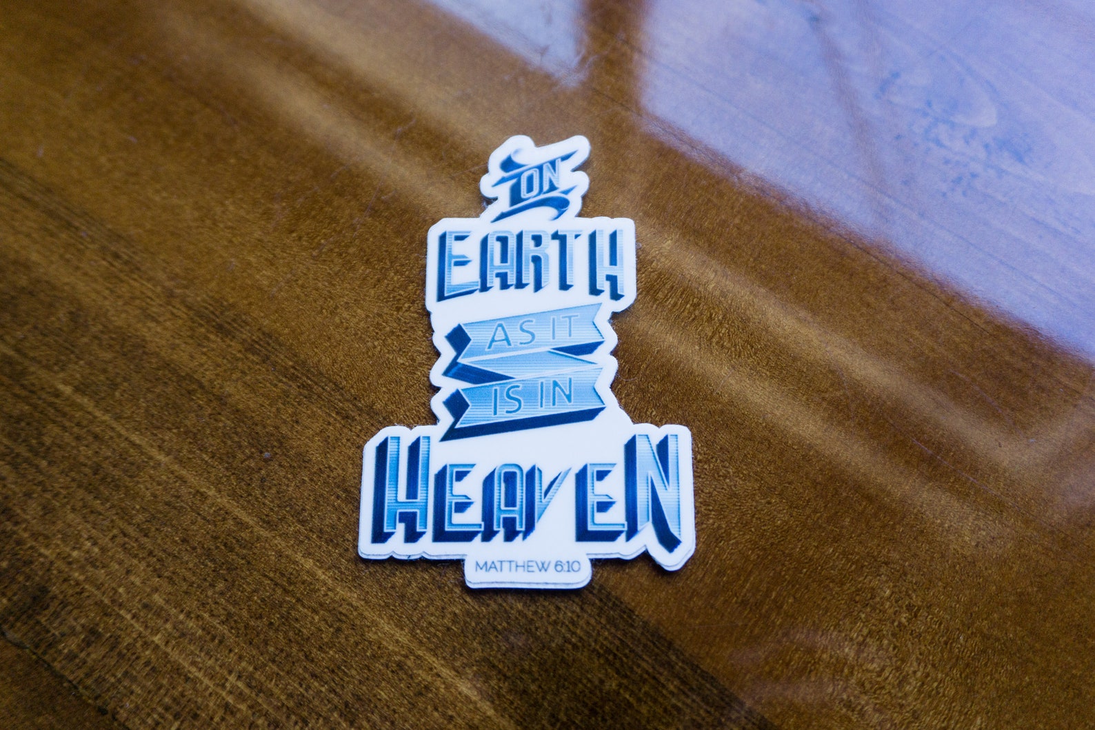 On Earth as It is in Heaven Sticker Heaven Sticker Matthew - Etsy